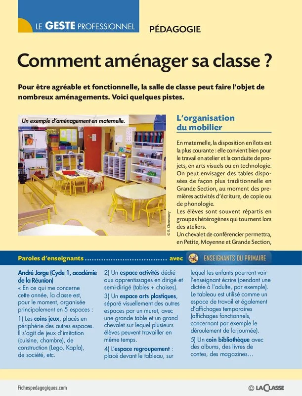 Comment aménager sa classe