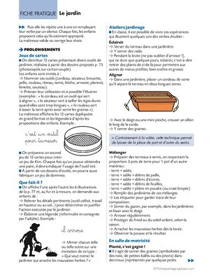 Les verbes d'action (4). Le jardin