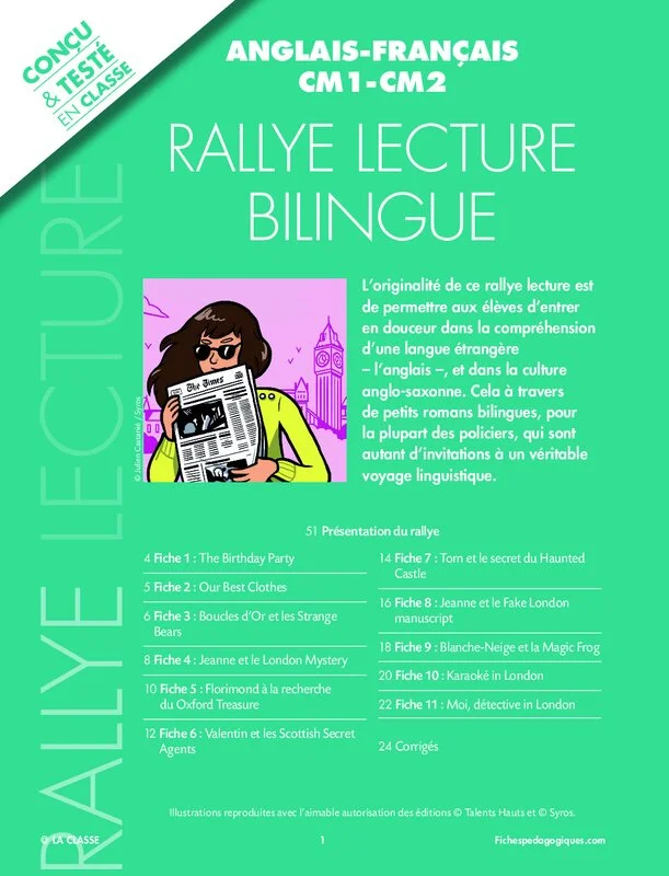 Rallye lecture bilingue anglais CM1/CM2
