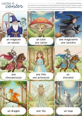 Cartes à conter : cartes pour la production de contes