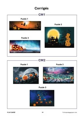 Puzzles mathématiques d'Halloween