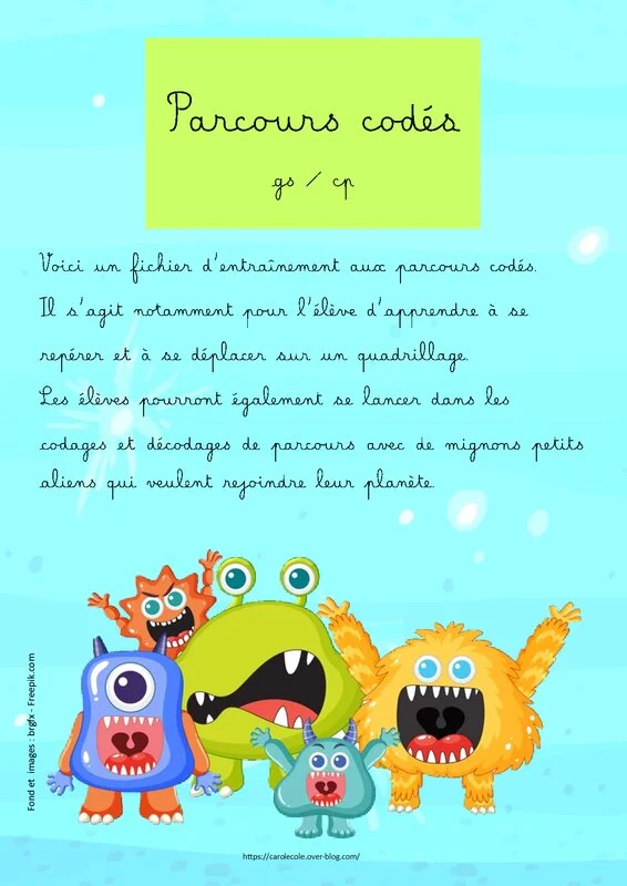 Parcours codés - Thème aliens